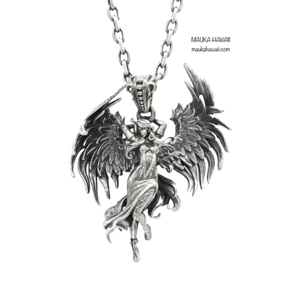 Mauka Hawaii | Jewelry | Goddess Of Victory Winged Angel Seraph Pendant ...